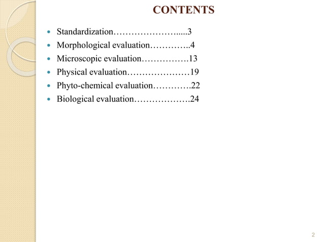 Plant drug standardization | PPT