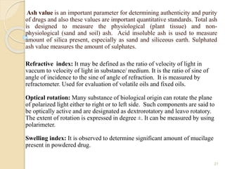 Plant drug standardization | PPT