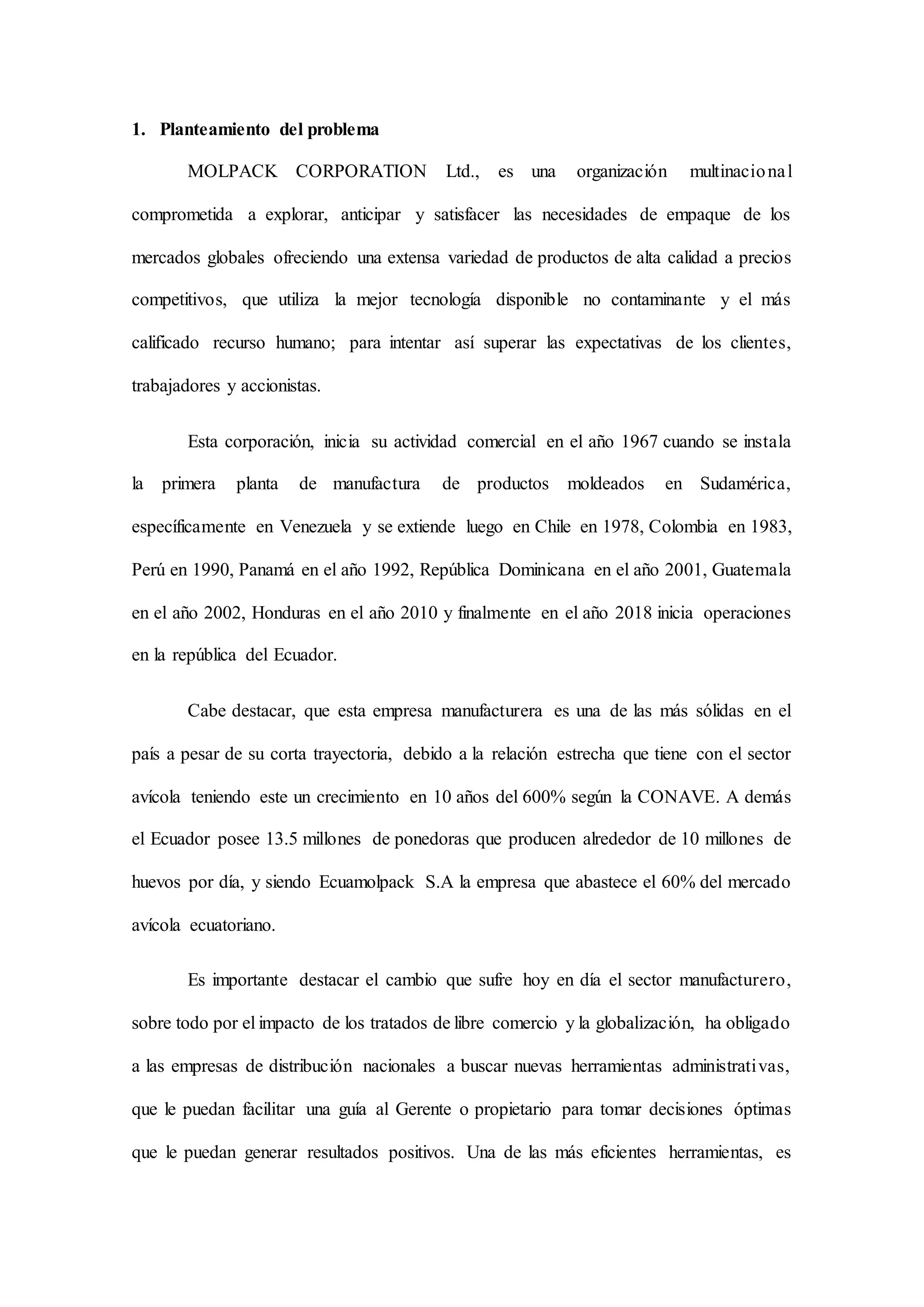 Planteamiento del problema | PDF