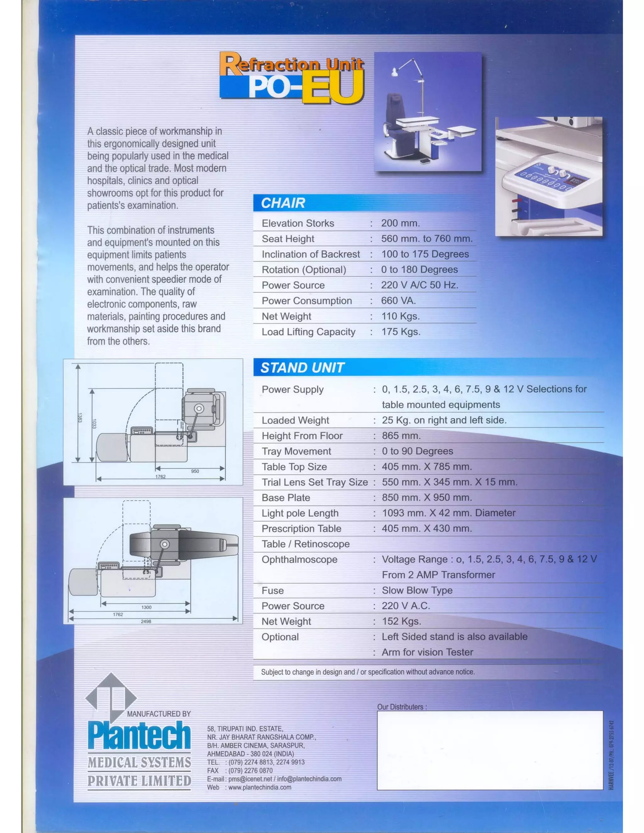 Plantech Medical Systems Private Limited, Ahmedabad, Auto Chart ...