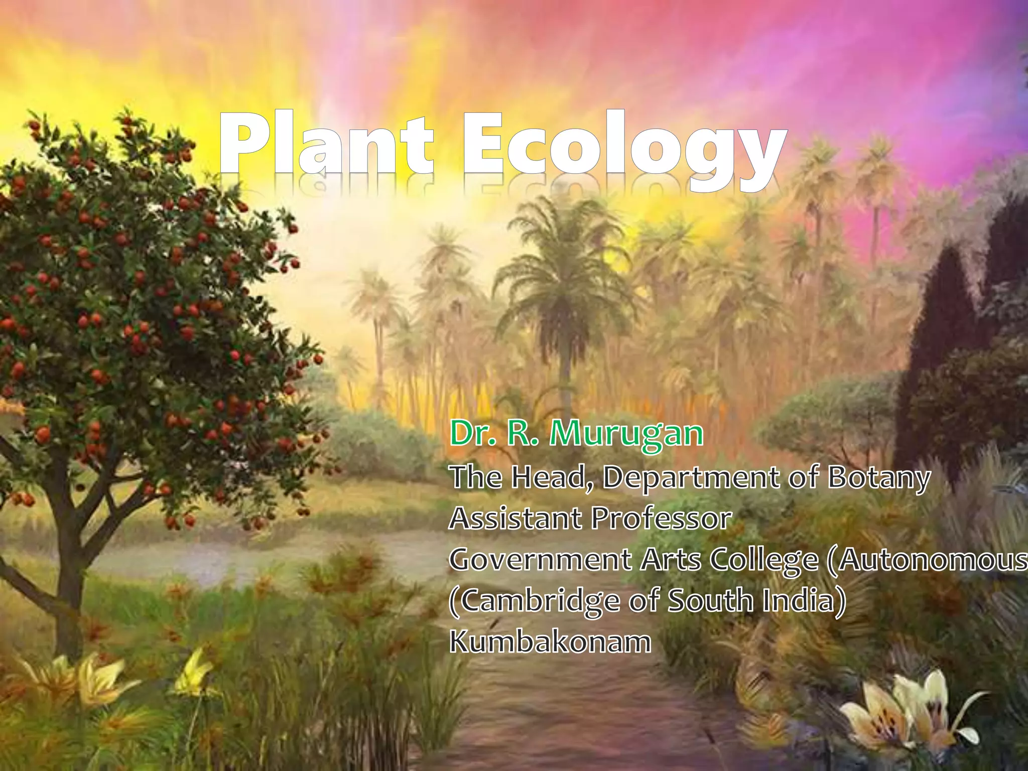 Plant ecology | PPTX