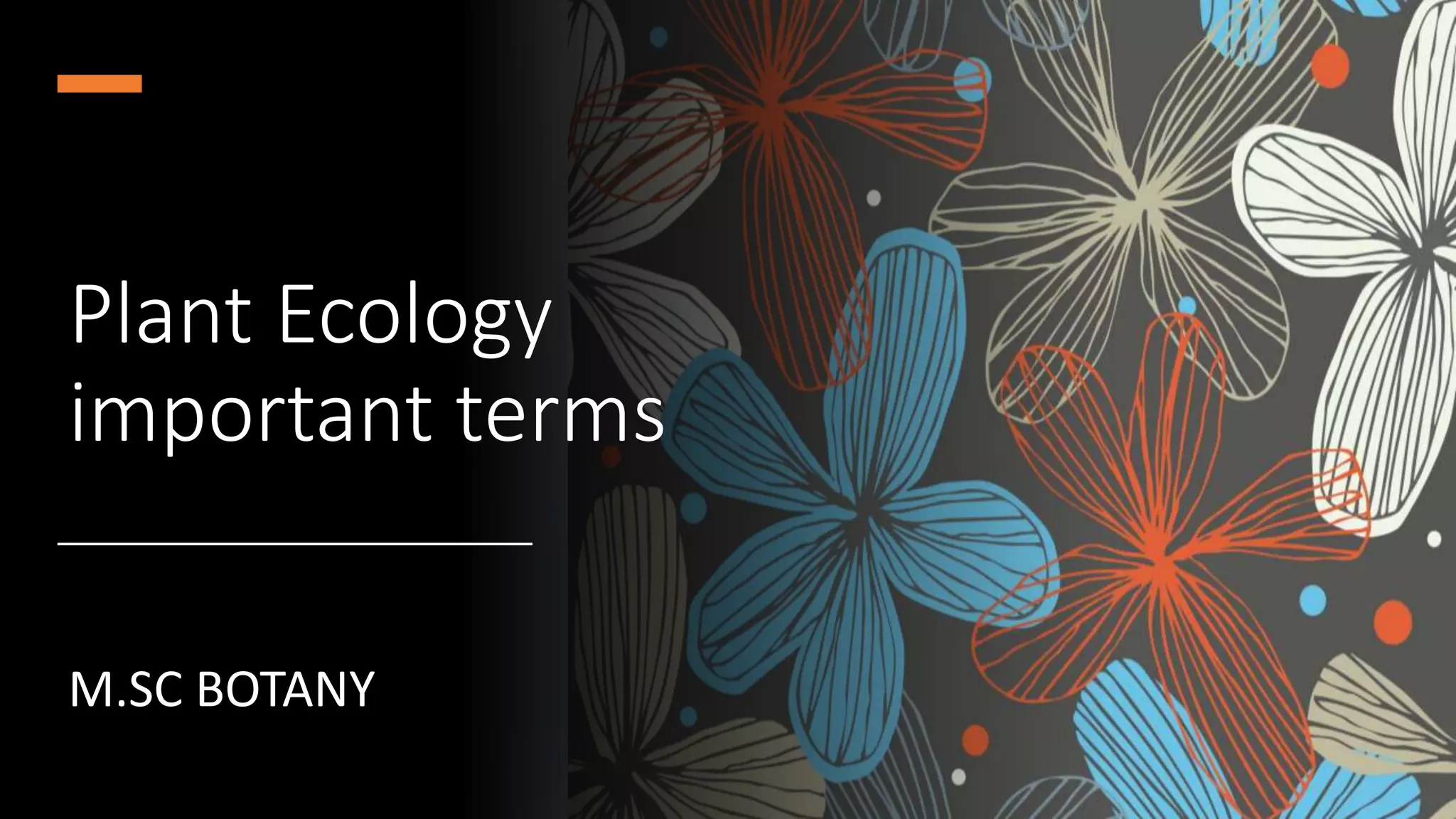 Plant Ecology (important terms) [Part-2] | PPTX