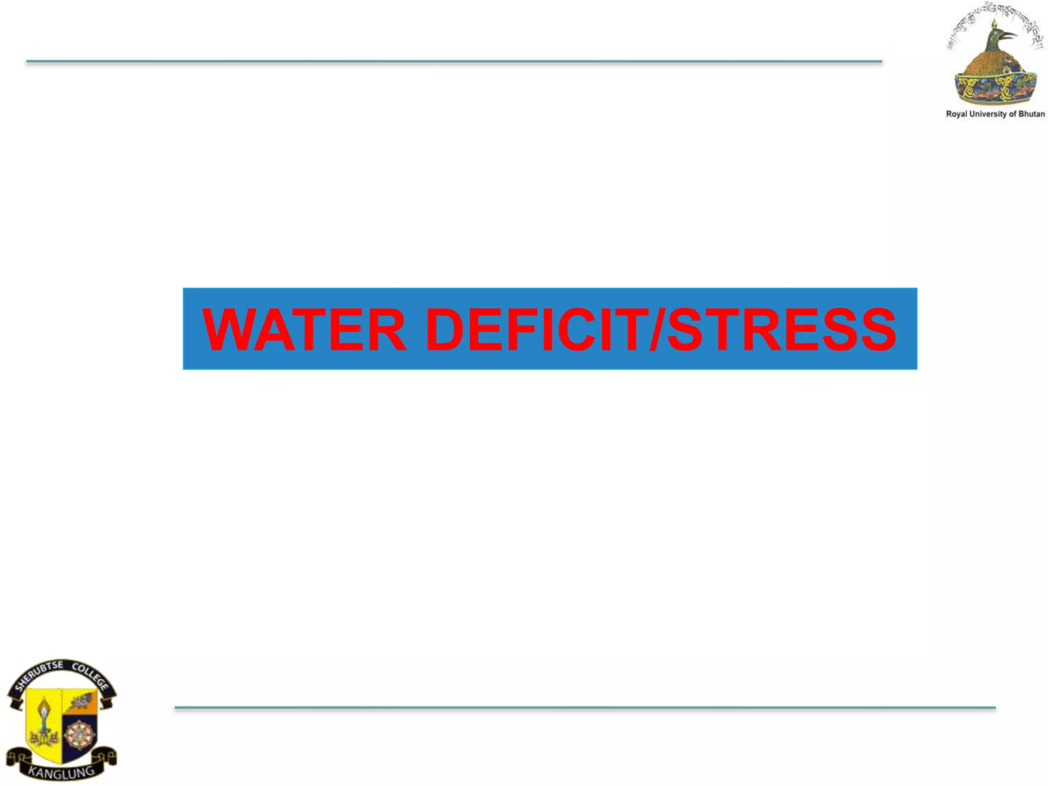 Plant ecophysiology online lesson water stress | PPTX