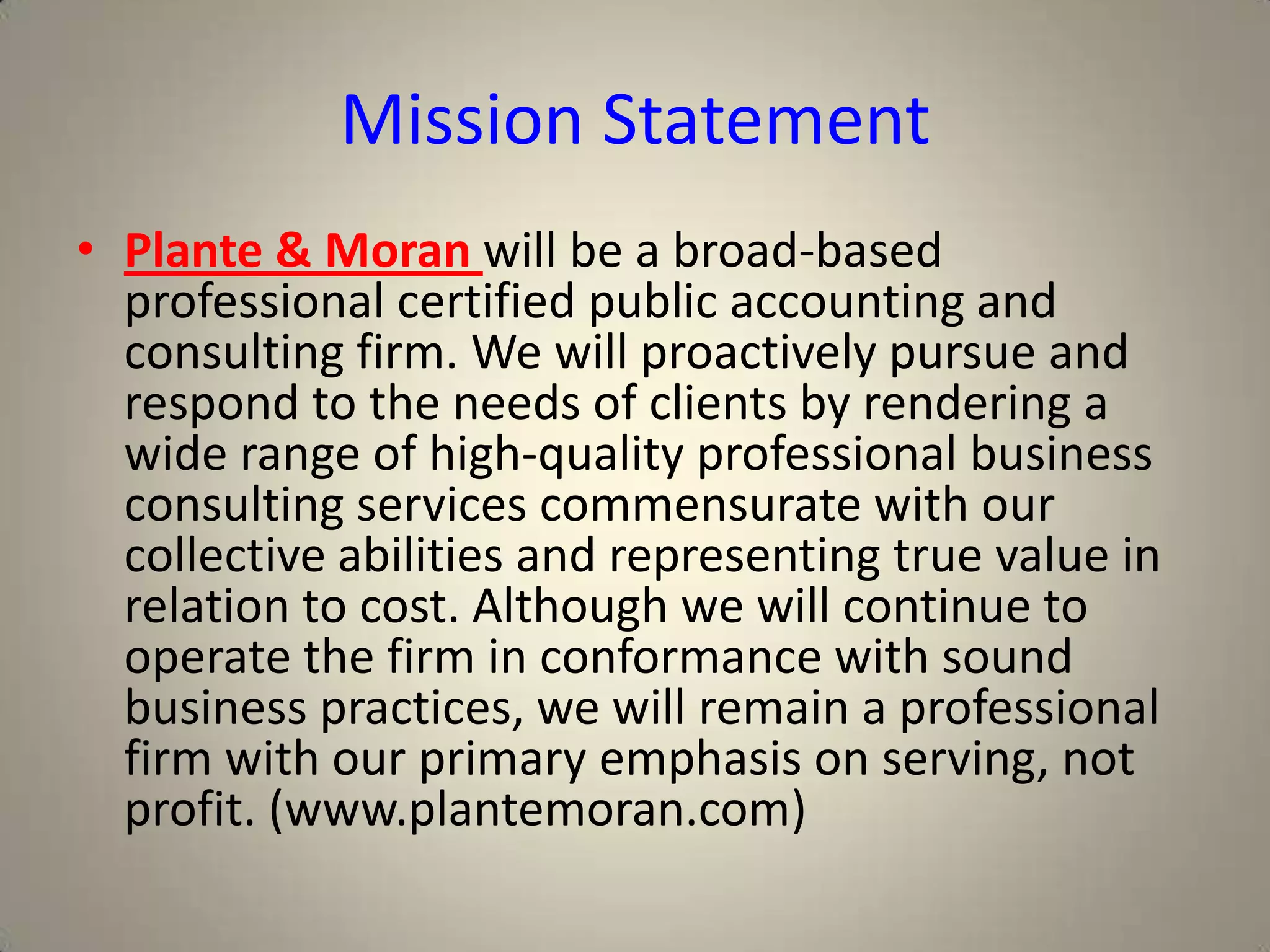 Plante Moran Presentation | PPTX | Business | Business and Finance