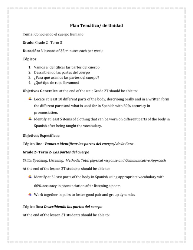 Plan temático | PDF