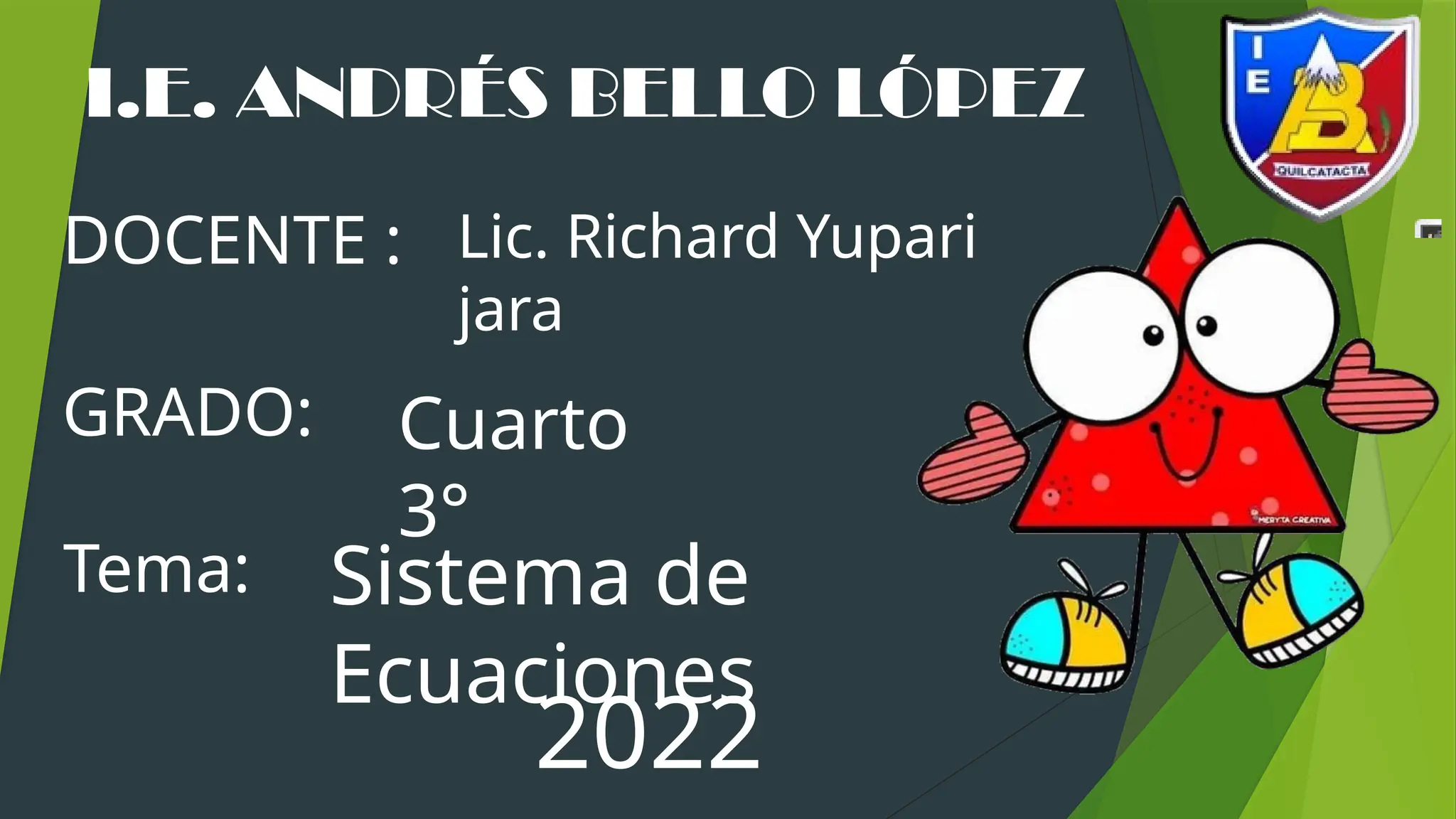 SISTEMA DE ECUACIONES LINEALES PARA CUARTO GRADO | PPTX