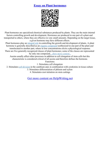 Plant Essay | PDF