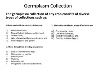Plant exploration, germplasm collection, conservation and utilization ...