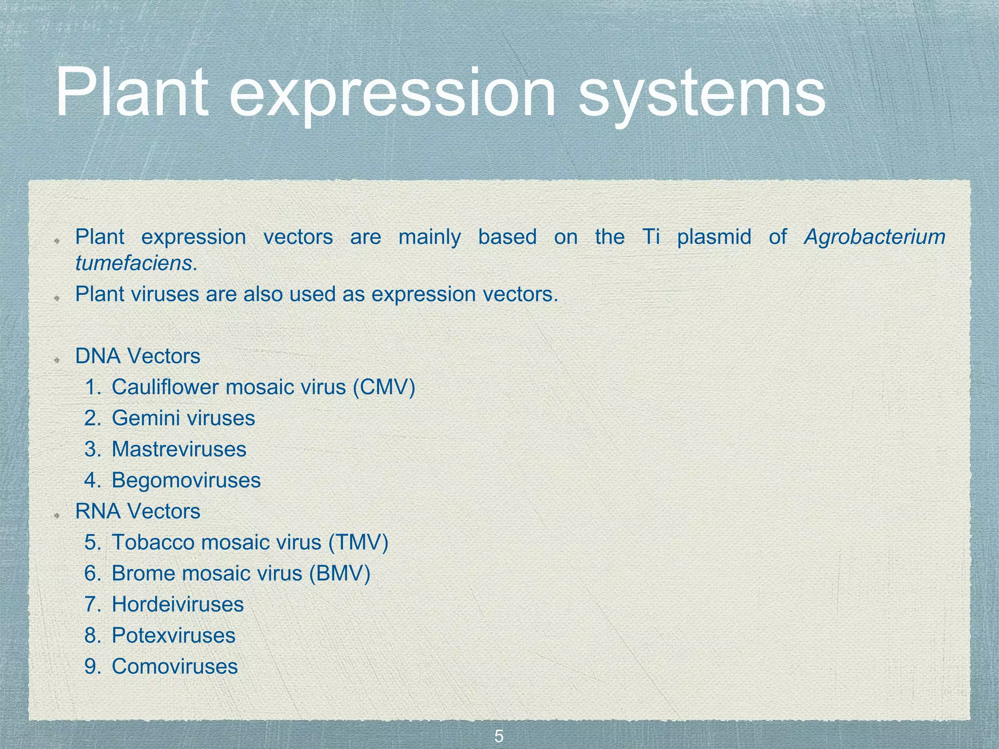 Plant expression vectors | PPTX