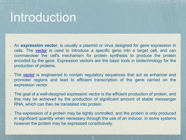 Plant expression vectors | PPTX