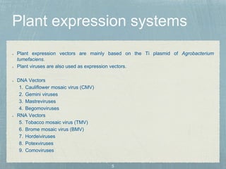 Plant expression vectors | PPTX