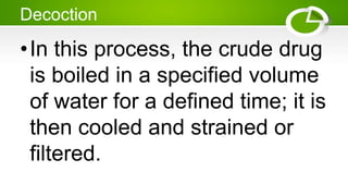 Plant extraction and fractionation | PPTX
