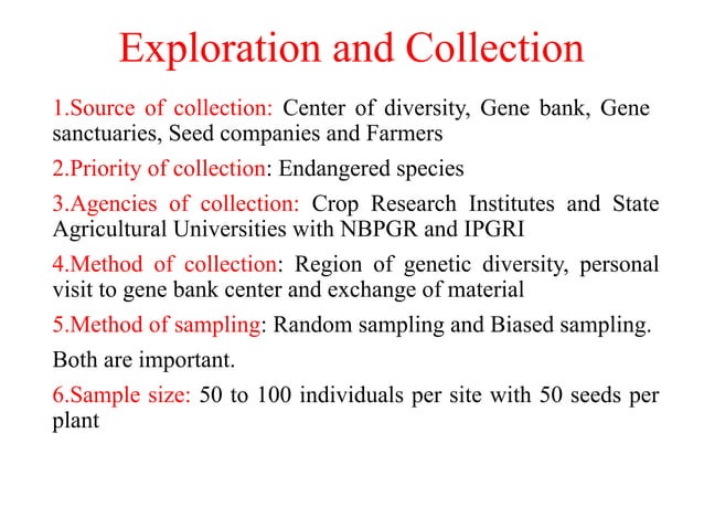 Plant Genetic Resource or Germplasm related to Plant Breeding | PPT