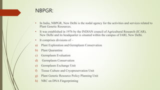 Plant genetic resources | PPTX