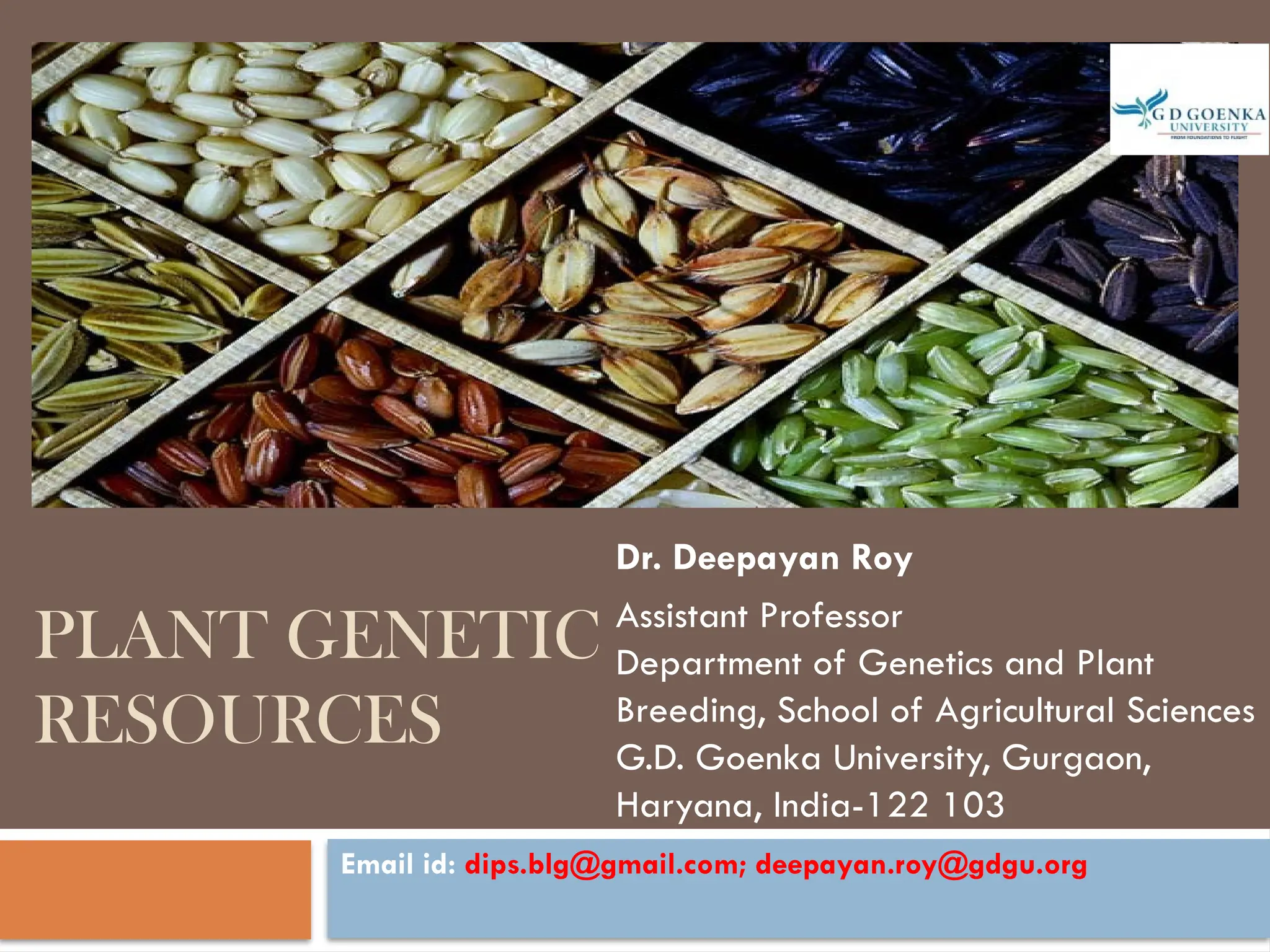 Plant Genetic Resources.pptx. pGR Resource | PPTX