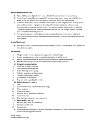 Plant Genetic Resources: Conservation and Sustainable Use | DOCX