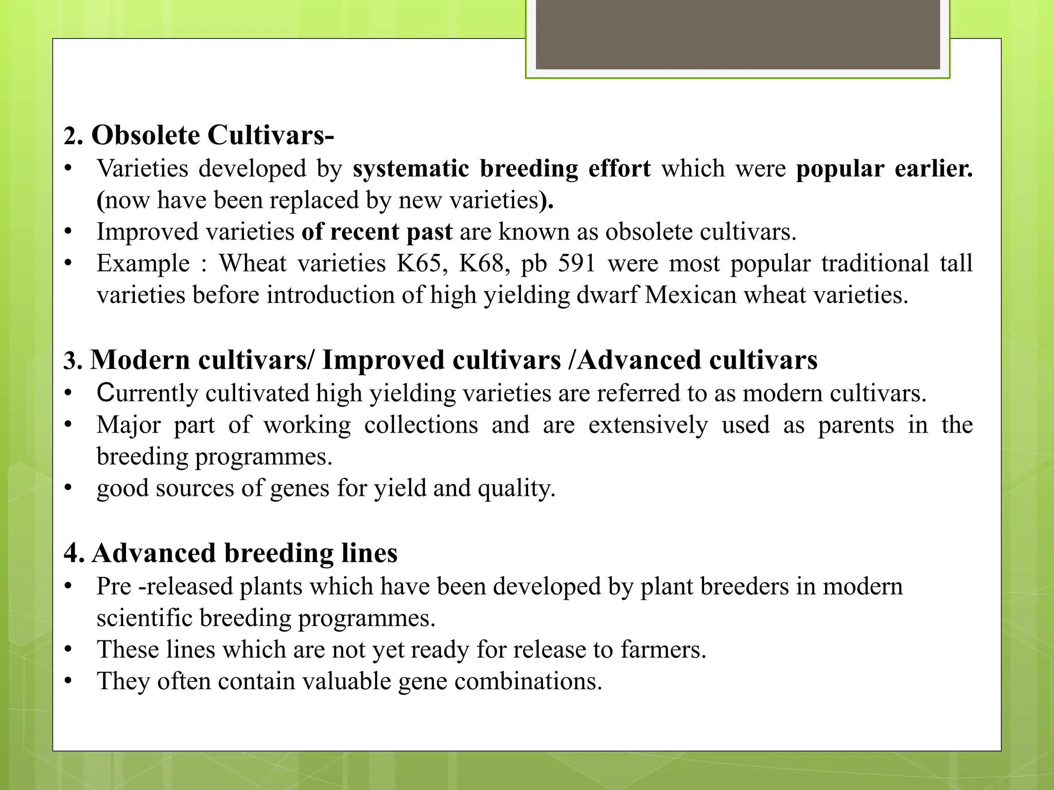 Plant Genetic Resources, Germplasm, gene pool - Copy.pptx