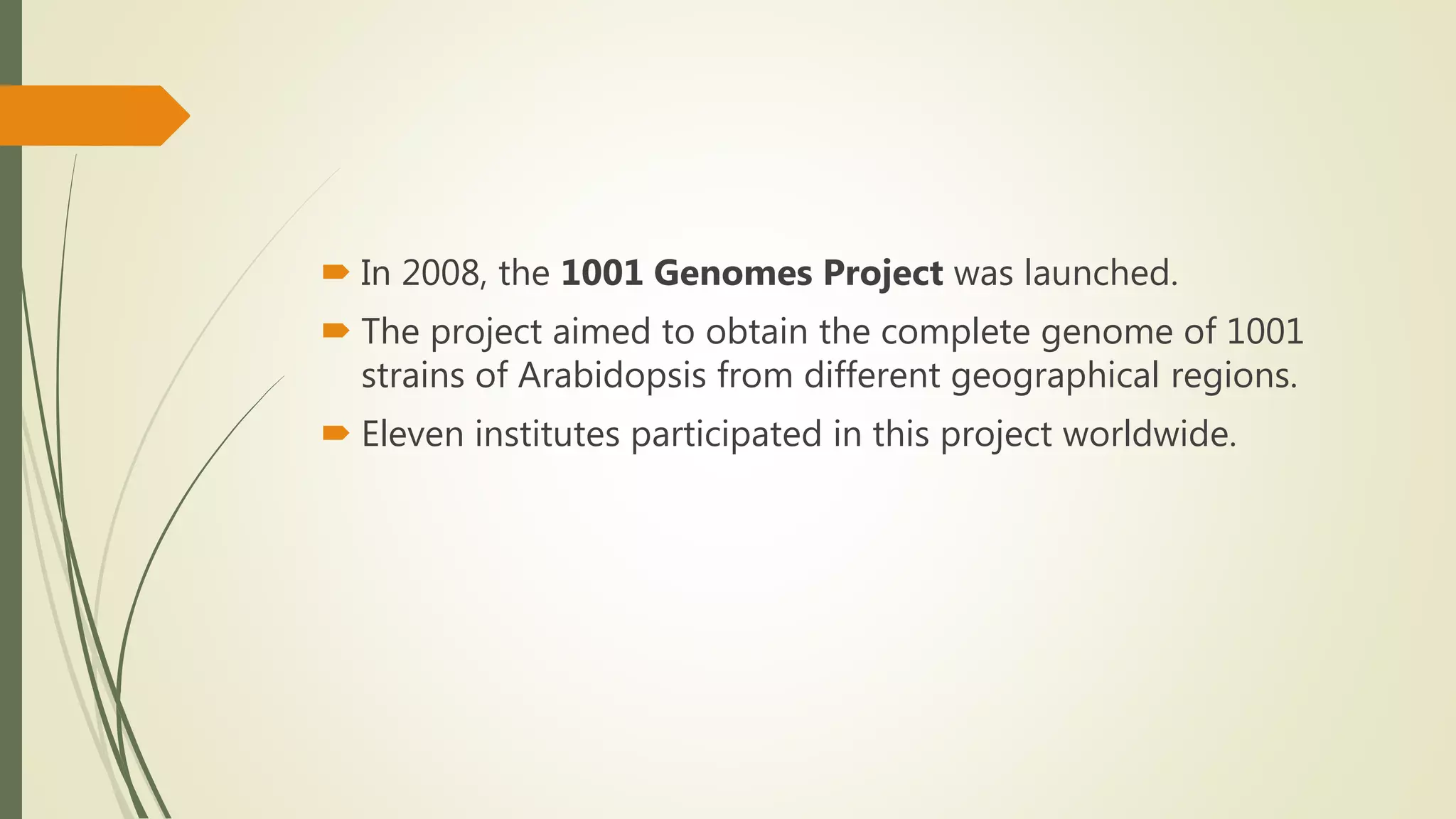 Plant genome project(aribidopsis) | PPTX