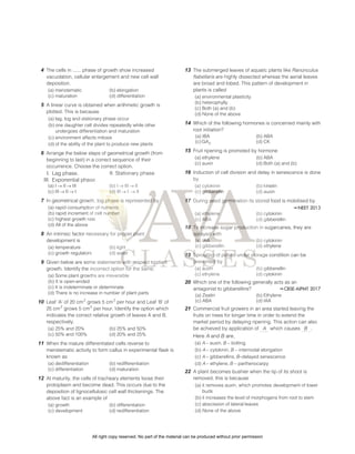 Plant Growth and Development Class 11 Biology Free Study Material | PDF