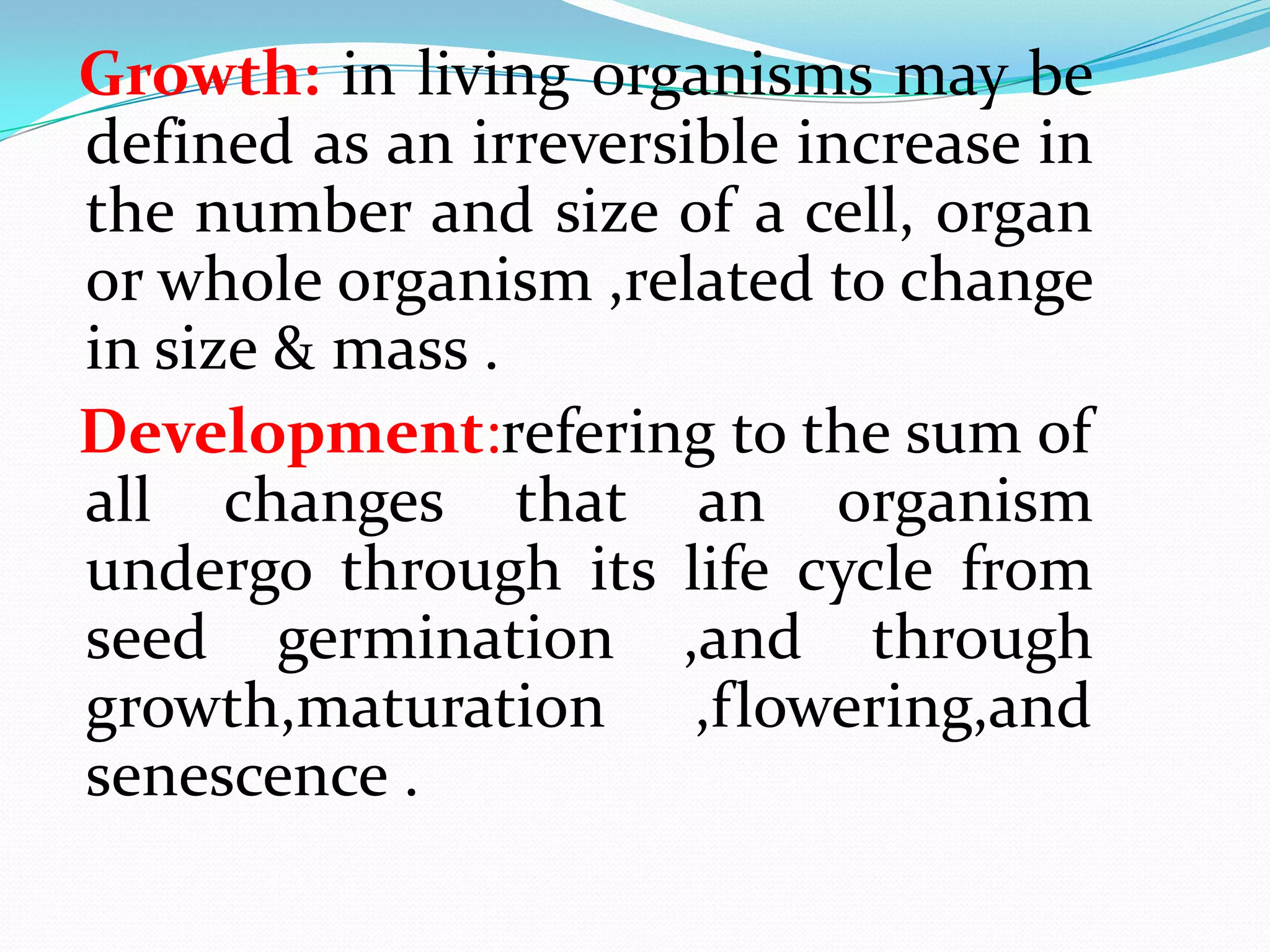 Plant growth &development1 | PPT