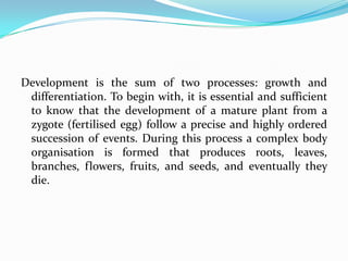 Plant growth &development1 | PPT