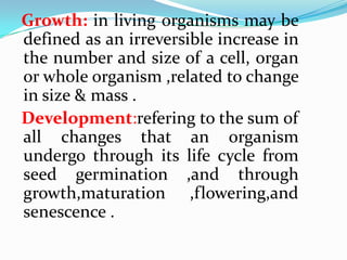 Plant growth &development1 | PPT