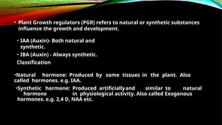 Plant Hormones and Their Agricultural Applications | PPT