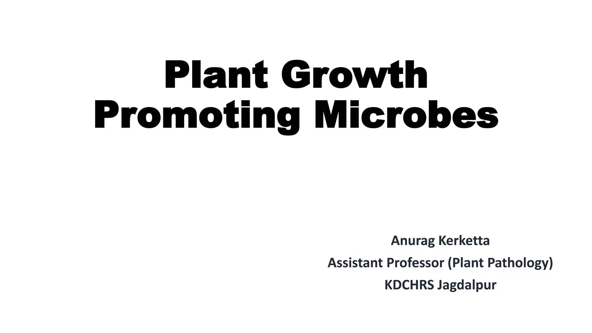 Plant Growth Promoting microbes.pptx