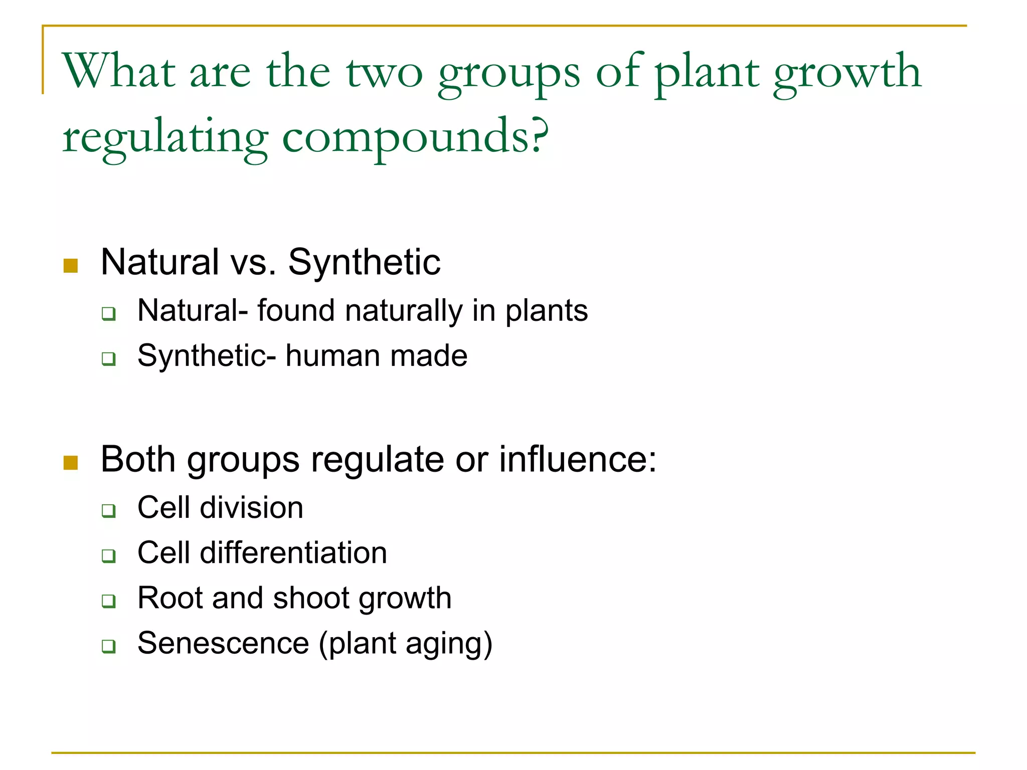 Plant growth regulators | PPSX