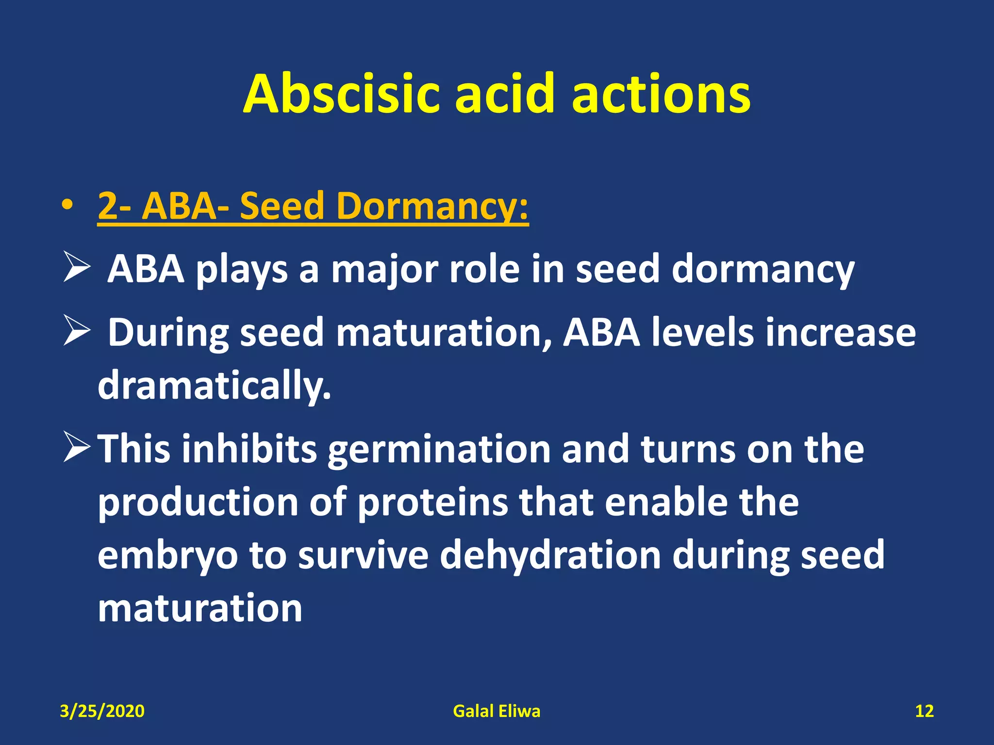 Plant growth regulators (abscisic acid) | PDF