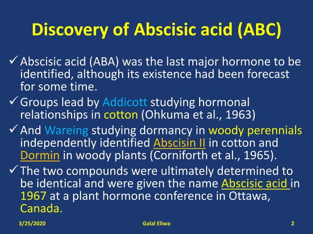 Plant growth regulators (abscisic acid) | PDF