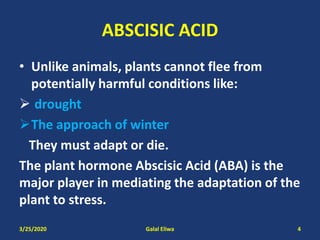 Plant growth regulators (abscisic acid) | PDF