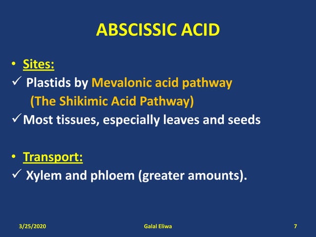 Plant growth regulators (abscisic acid) | PDF