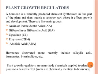PLANT GROWTH RETARDANTS UNDER PLANT HORMONES | PPTX