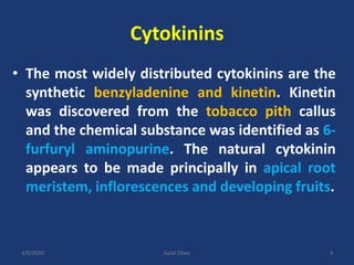 Plant growth regulators (cytokinins) | PDF