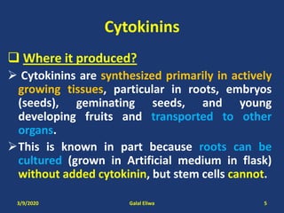 Plant growth regulators (cytokinins) | PDF
