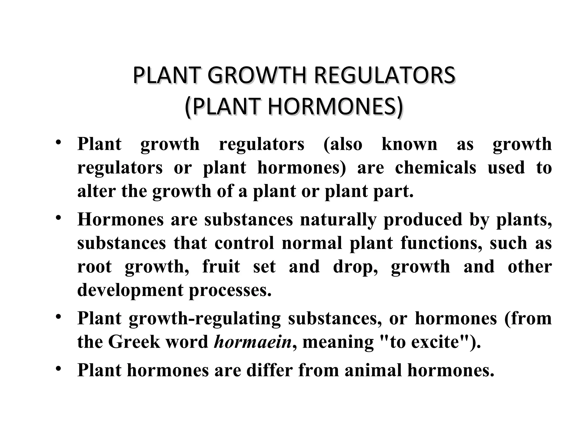 Plant growth regulators | PPT