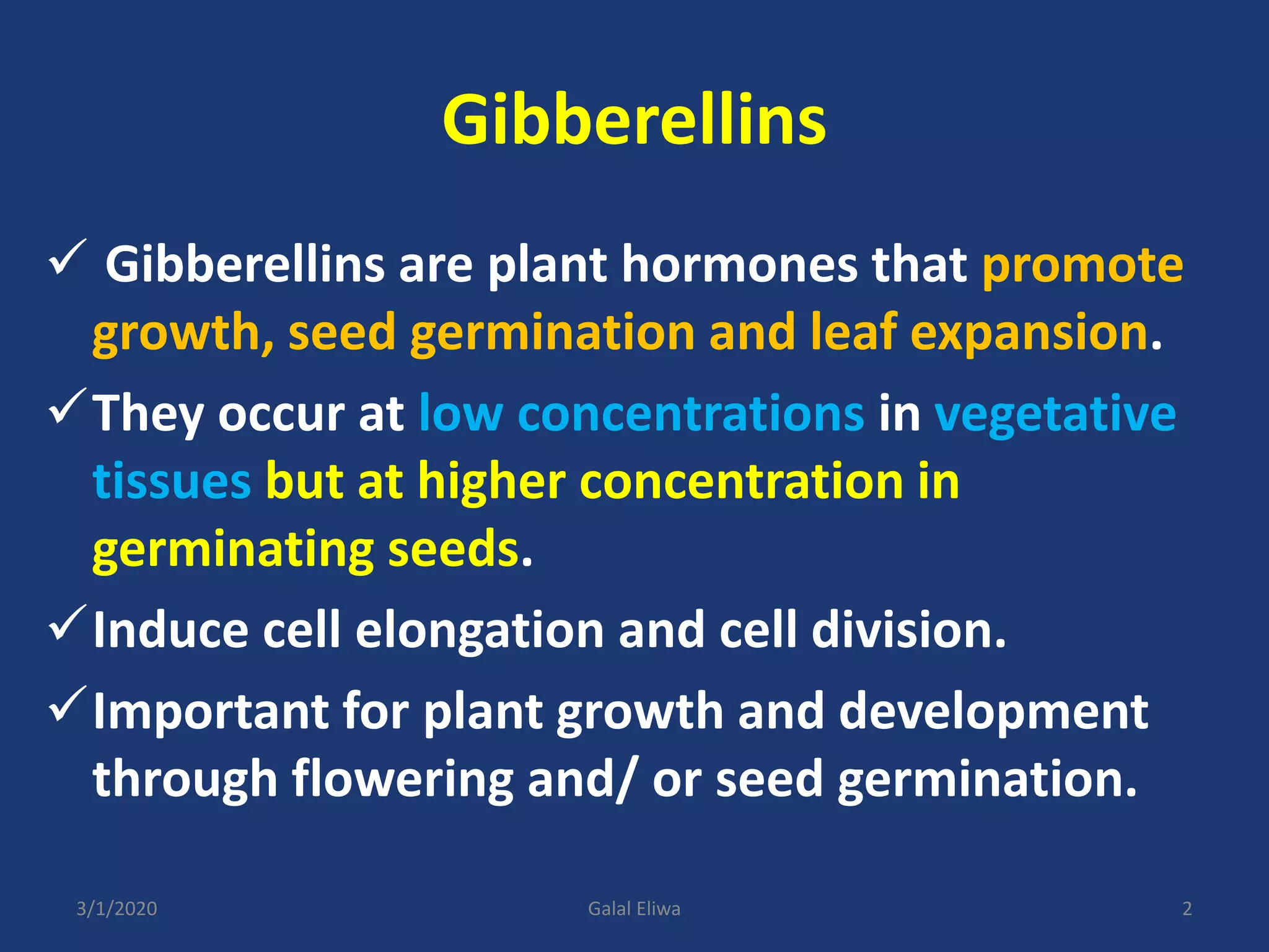 Gibberellins In Plants Ppt