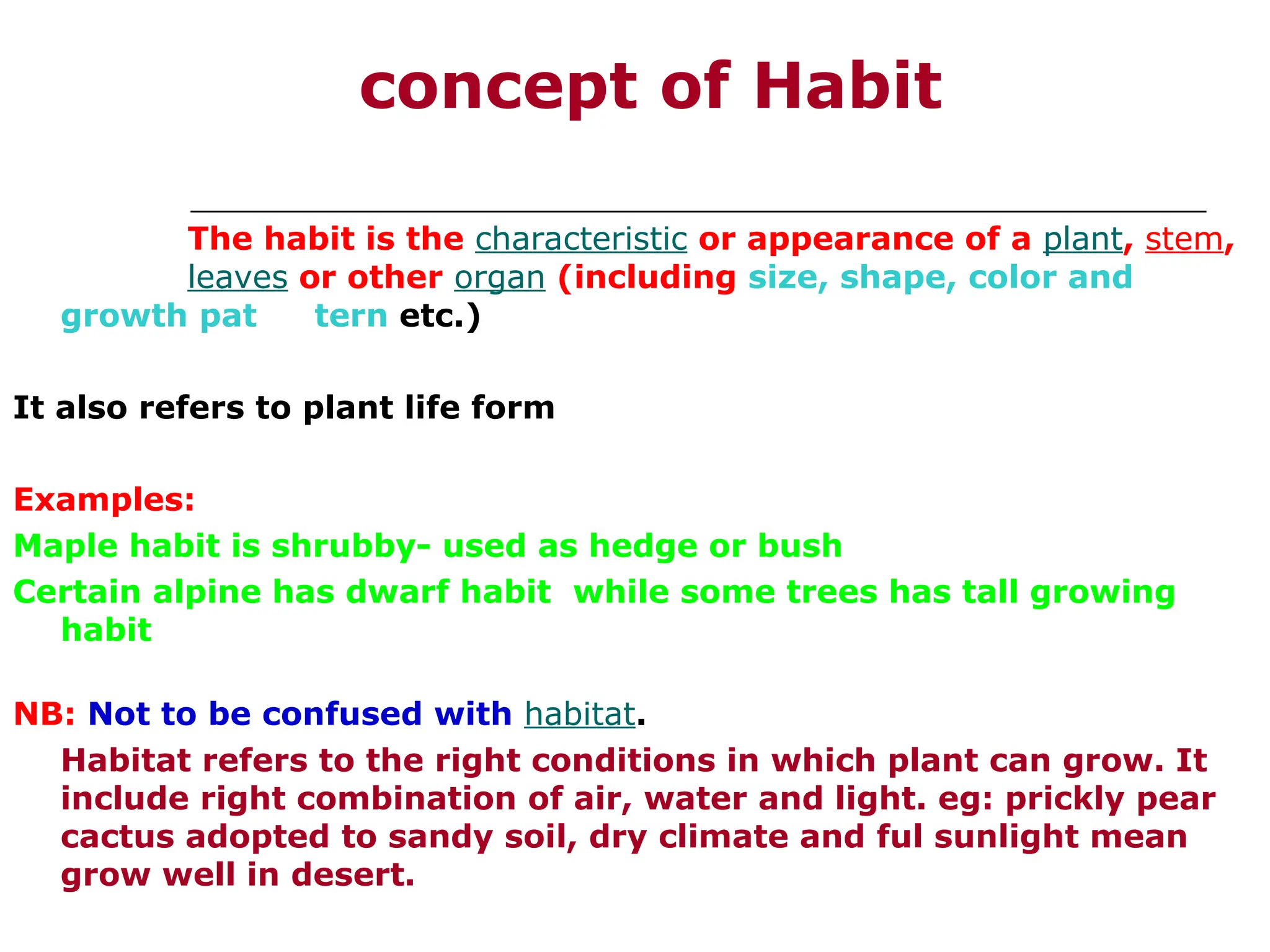 Plant Habit ....Plant Habit ..... How plants grow in different forms | PPT
