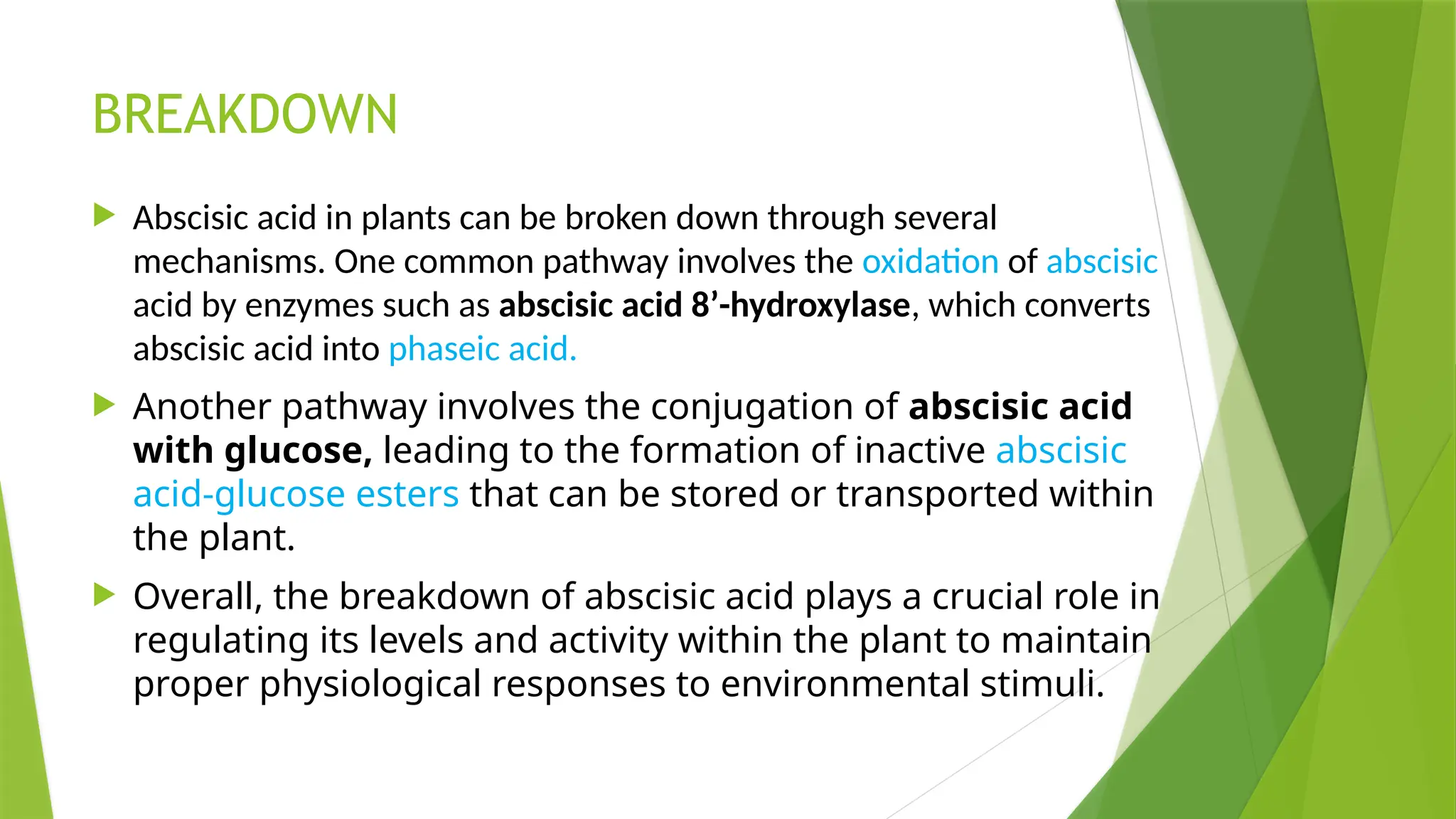 plant harmone- abscisic acid & ethylene and mechanism of action | PPTX