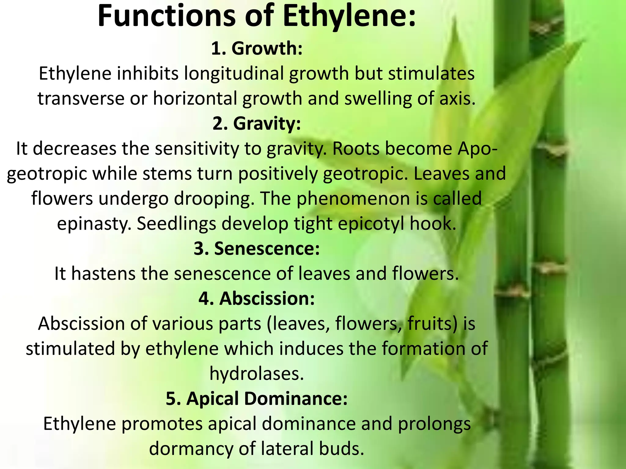 Plant hormones-Abscisic acid & Ethylene | PPTX