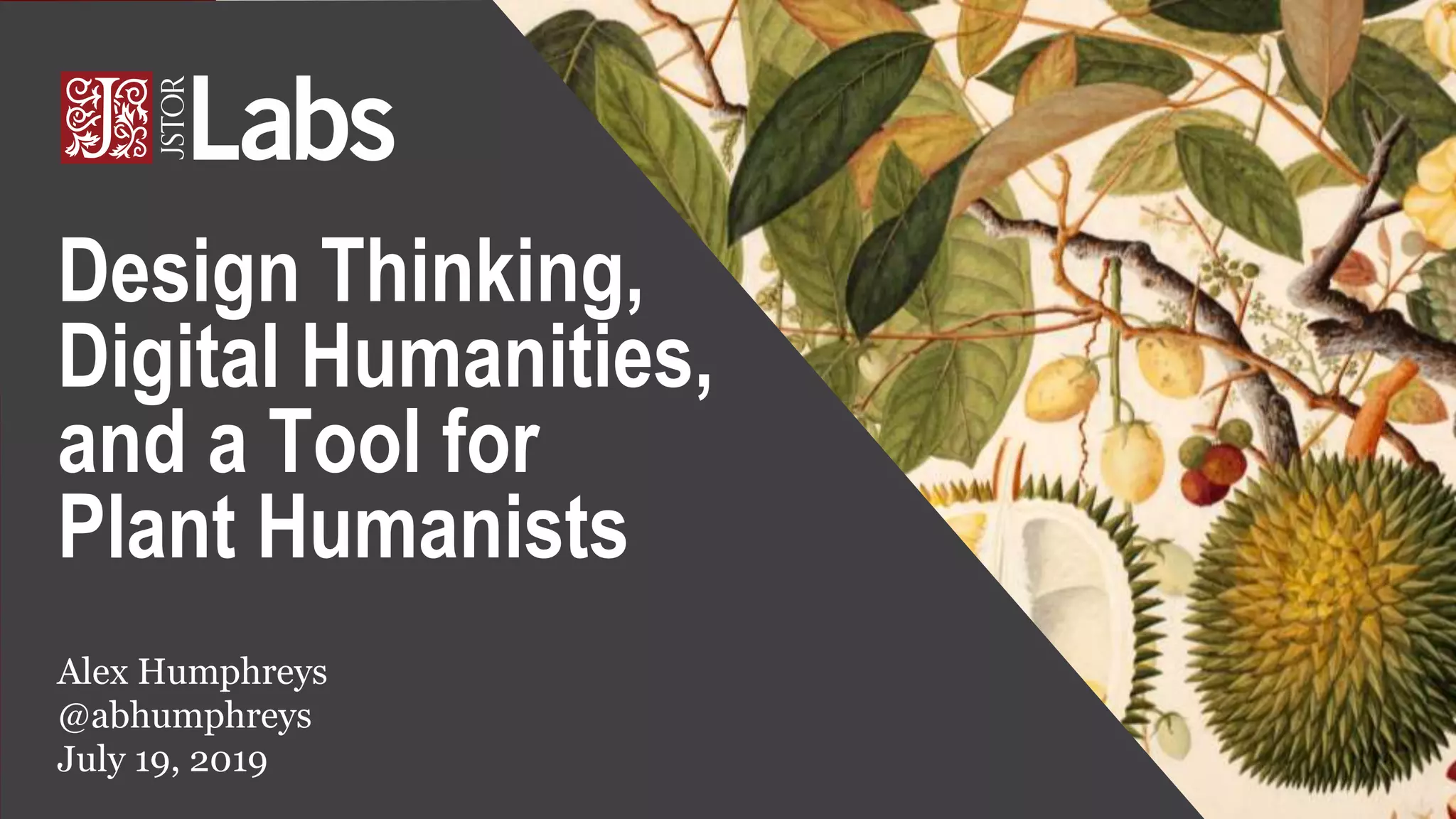 Design Thinking Digital Humanities And A Tool For Plant Humanists