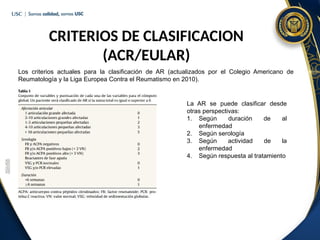 Reumatologia: artritis reumatoide, medicina interna | PPTX