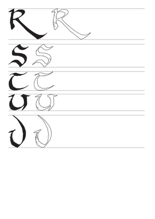 Hobbit Calligraphy Alphabet