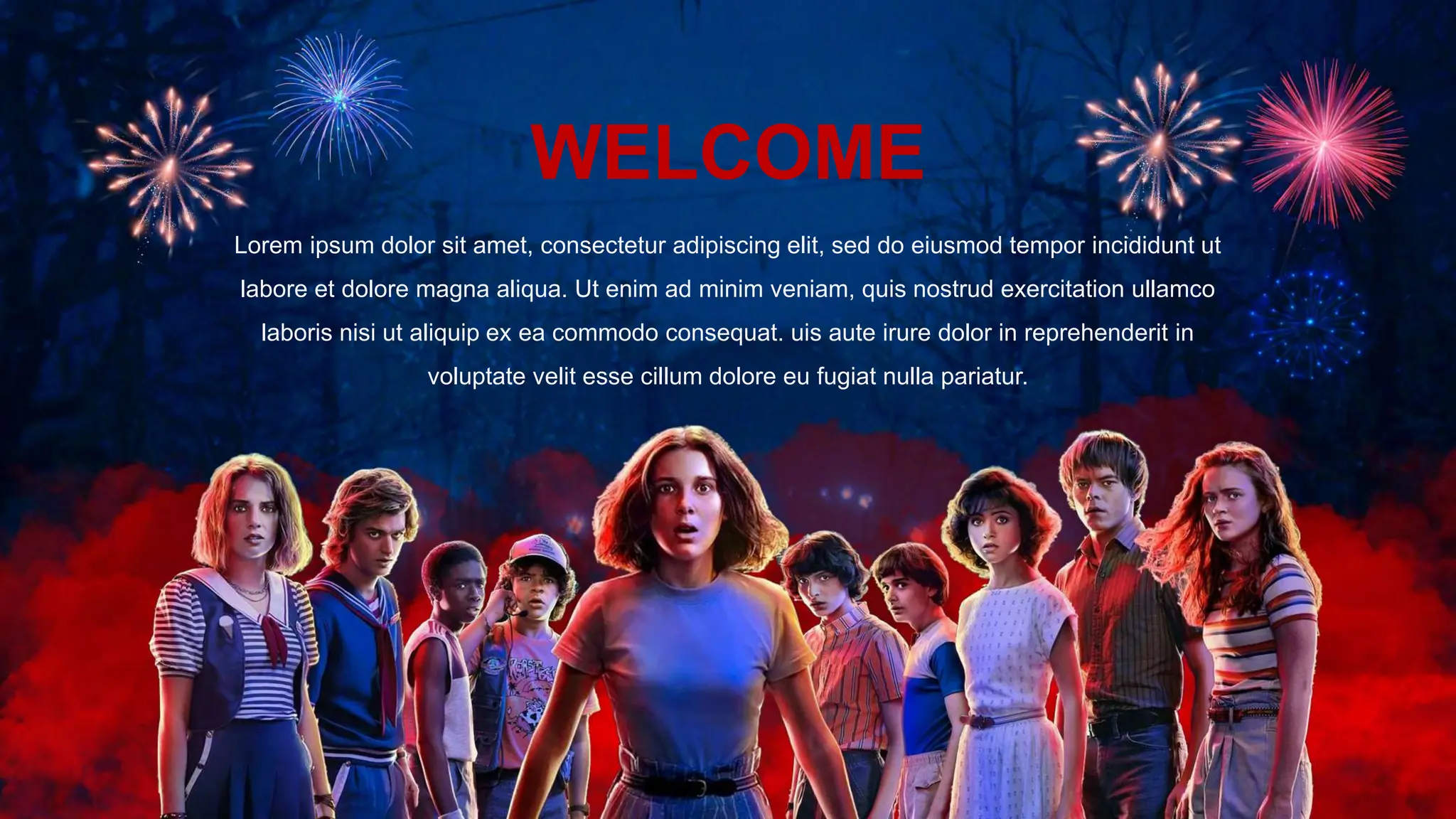 Plantilla about Stranger Things season 1.pptx