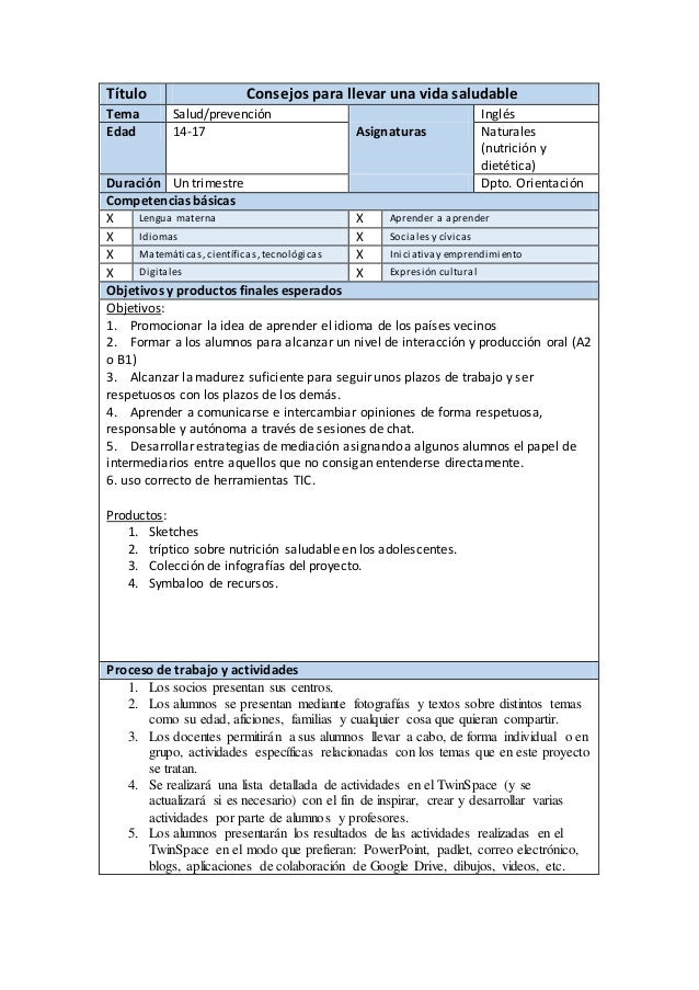 Consejos Para Llevar Una Vida Saludable En Ingles - Descargar Pdf