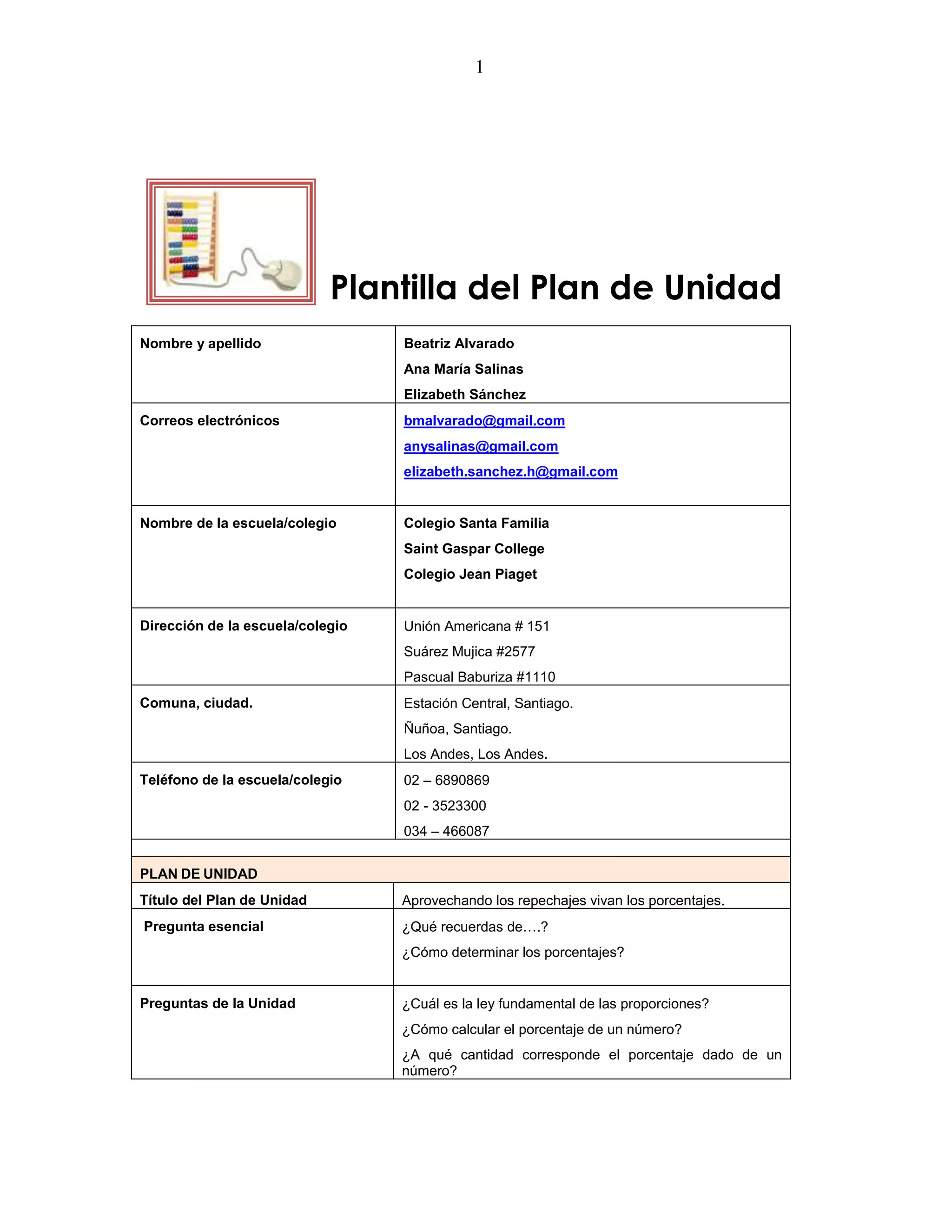 Plantilla de plan_de_unidad proporciones | DOCX