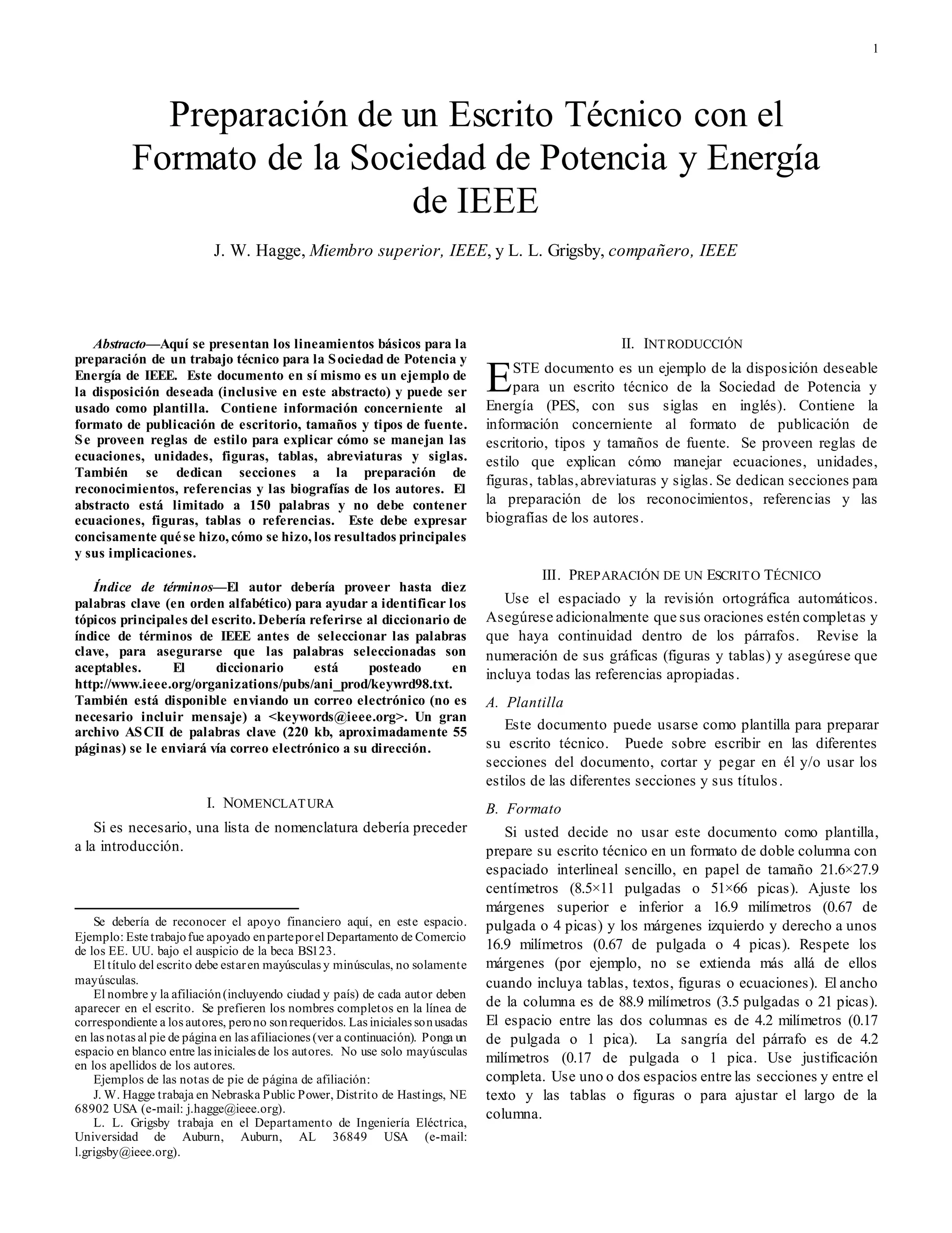 Plantilla ieee documentos tecnicos | DOTX