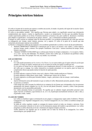 Plantillas para conjugar verbos | PDF