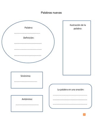 Plantillas palabras nuevas | PDF